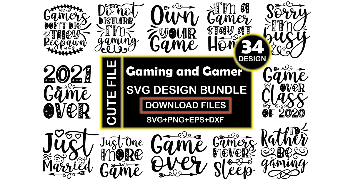 Gaming & Gamer SVG Design Bundle Bundle · Creative Fabrica