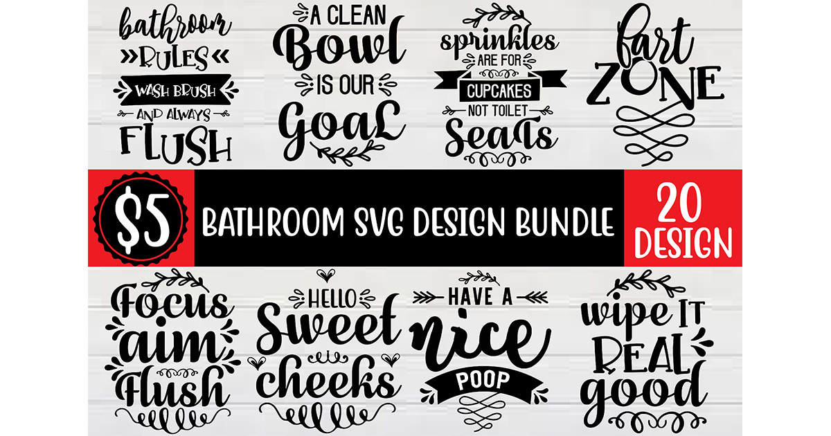 Bathroom SVG Design Bundle Bundle · Creative Fabrica