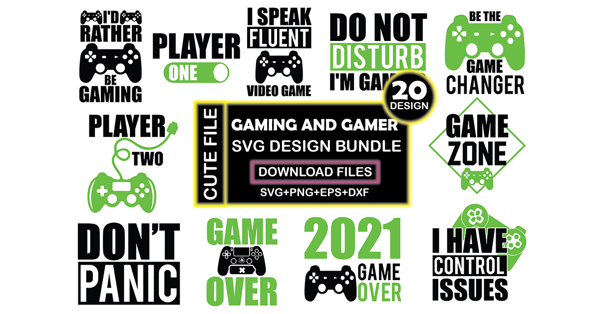 Gaming and Gamer Design Bundle Bundle · Creative Fabrica