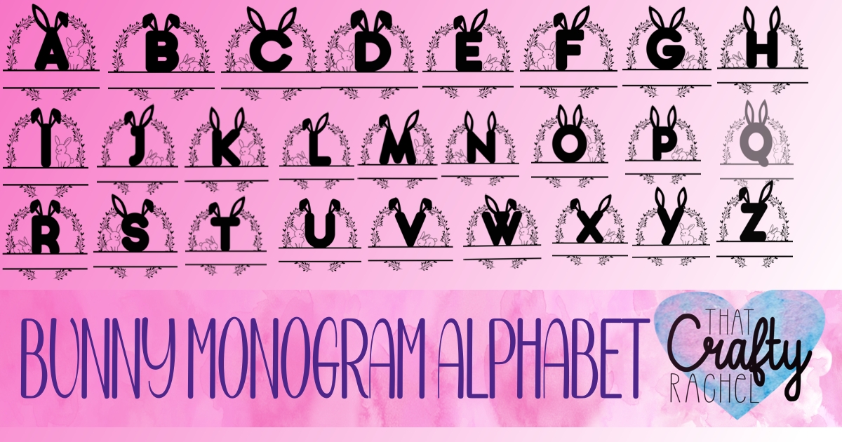 Bunny Monogram Alphabet Bundle Bundle · Creative Fabrica