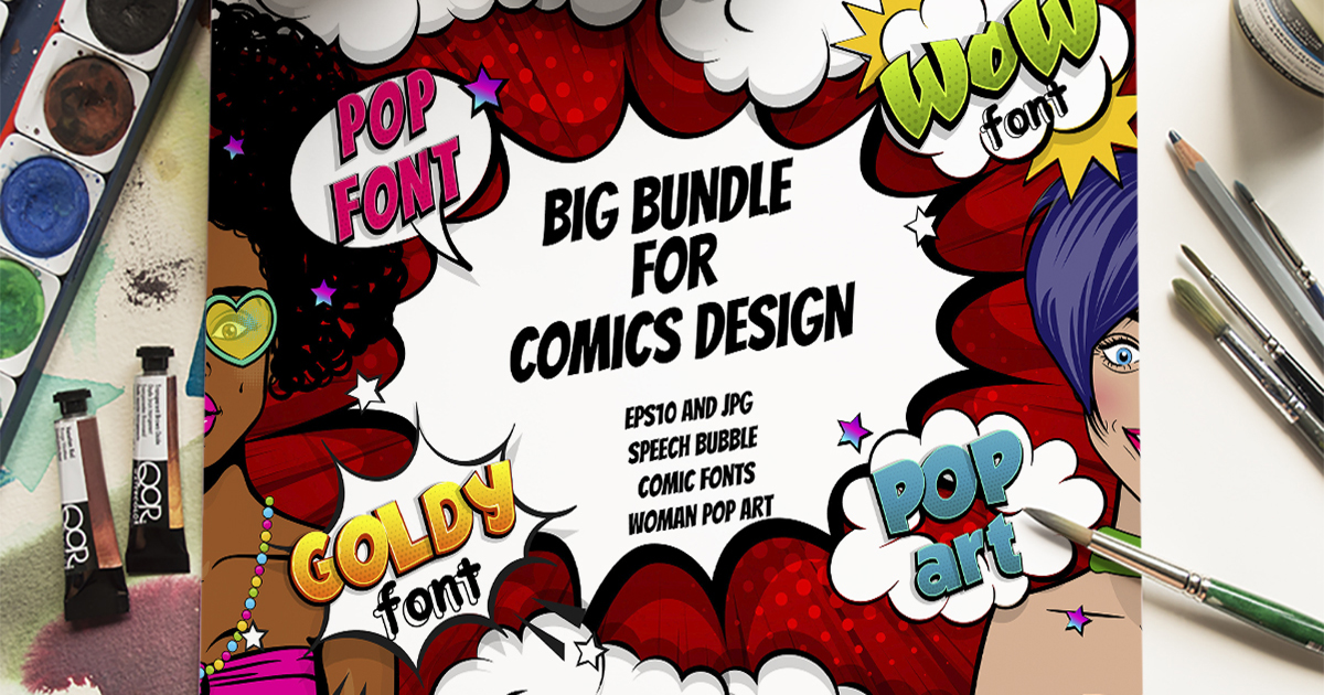 Comic Designs Bundle Bundle · Creative Fabrica