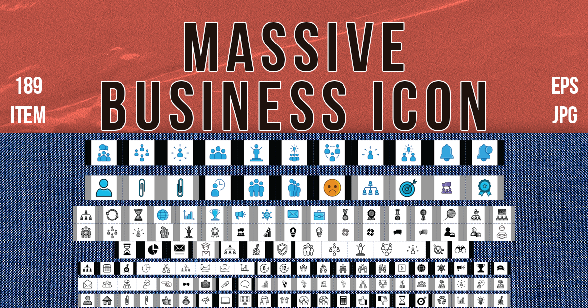 Massive Business Icons Bundle Bundle · Creative Fabrica