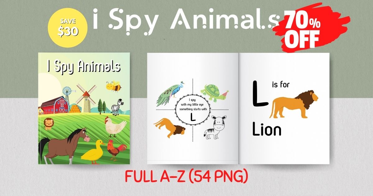 I Spy Animals a to Z Bundle Bundle · Creative Fabrica