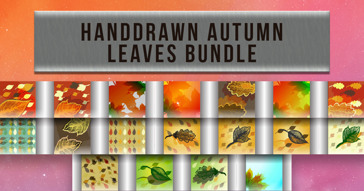 Handdrawn Autumn Leaves Bundle Bundle · Creative Fabrica