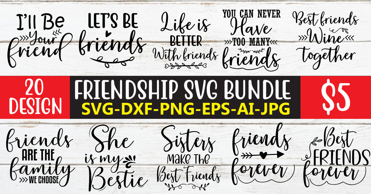 Friendship SVG Bundle Bundle · Creative Fabrica