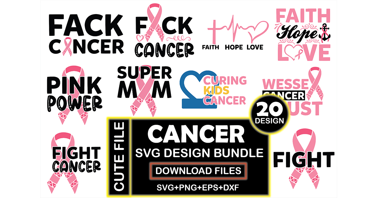 Cancer SVG Design Bundle Bundle · Creative Fabrica