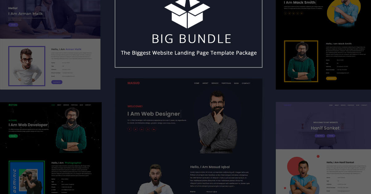 The Mega Website Template Bundle Bundle · Creative Fabrica