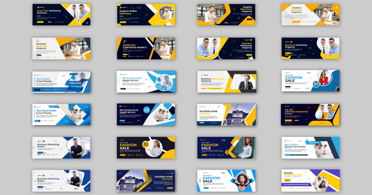 Facebook Covers Design Template Bundle Bundle · Creative Fabrica