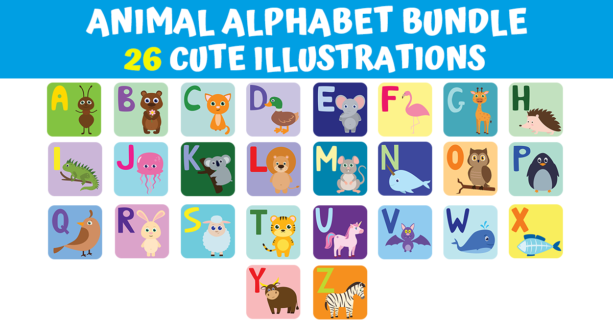 Animal Alphabet Bundle Bundle · Creative Fabrica