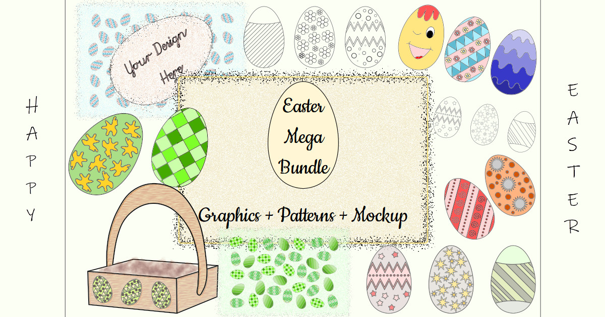 Easter Patterns & Mockups Bundle Bundle · Creative Fabrica