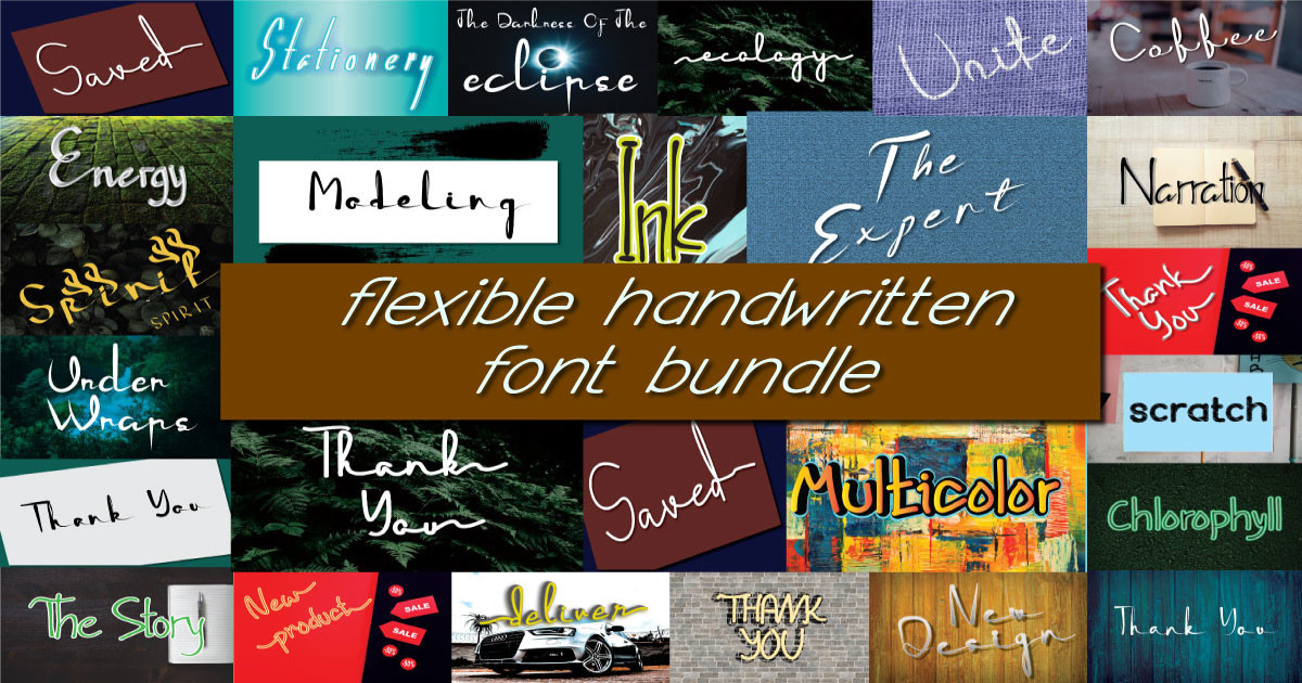 Flexible Handwritten Font Bundle Bundle · Creative Fabrica