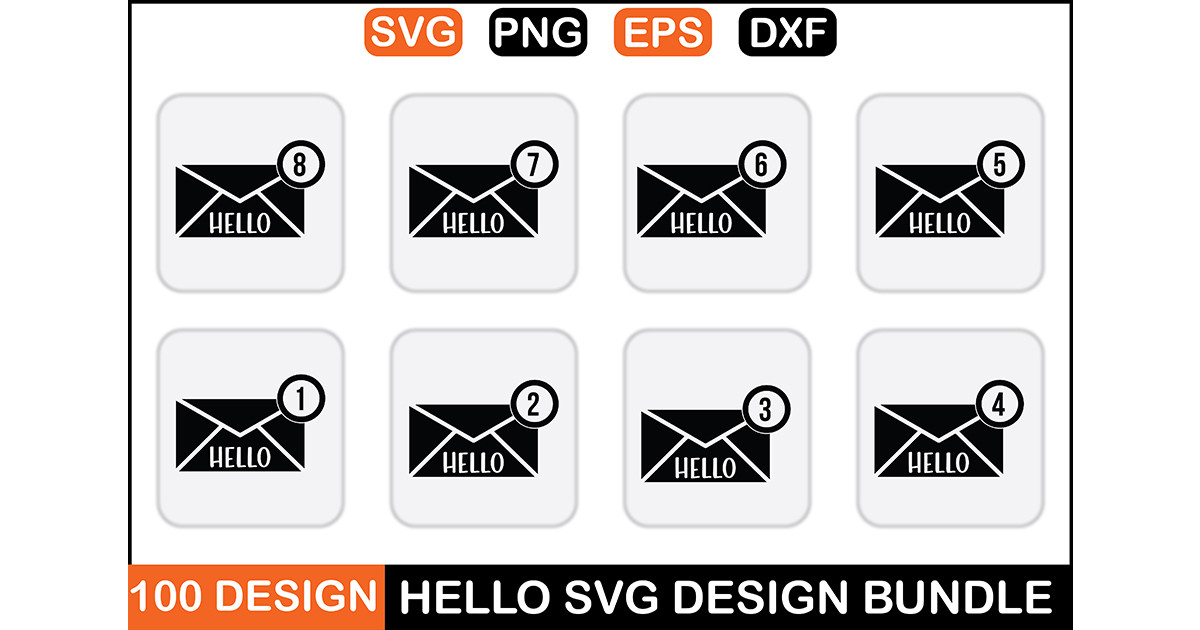 Hello SVG Design Bundle Bundle · Creative Fabrica