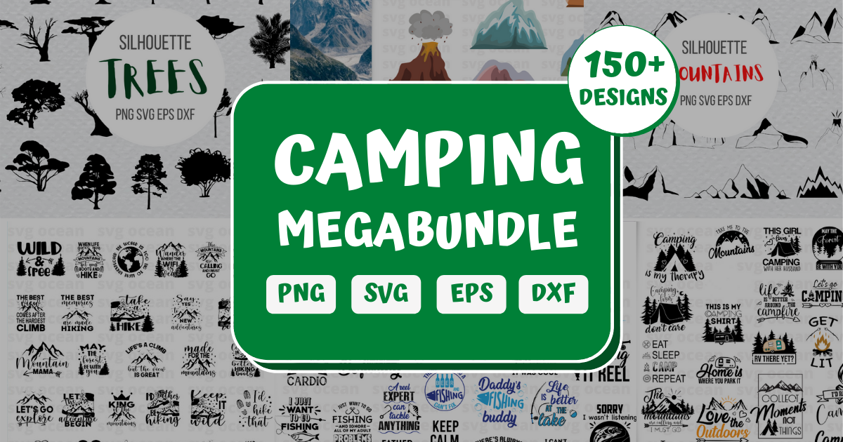 Camping SVG Mega Bundle Bundle · Creative Fabrica