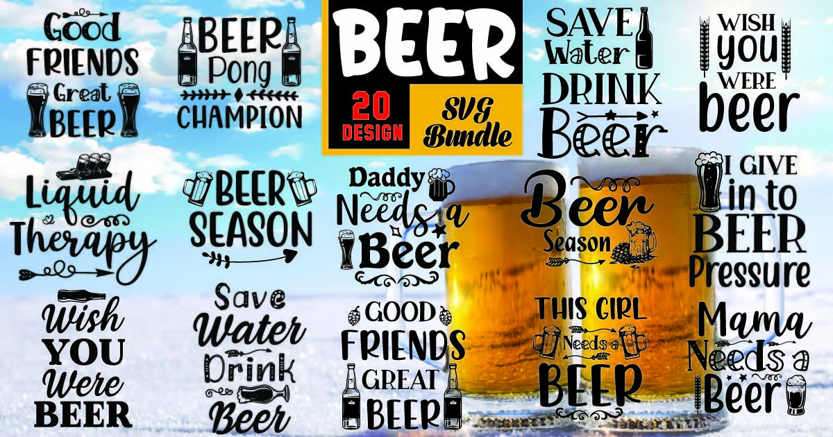 Beer SVG Bundle Vol 1 Bundle · Creative Fabrica