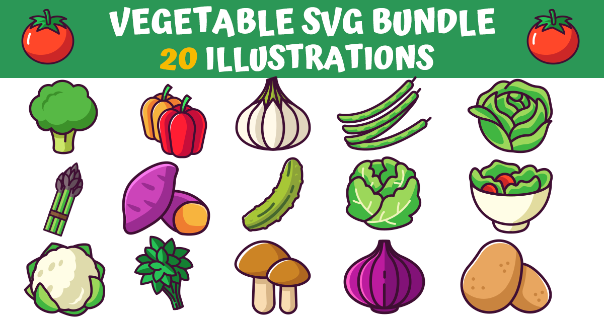Vegetable SVG Bundle Bundle · Creative Fabrica