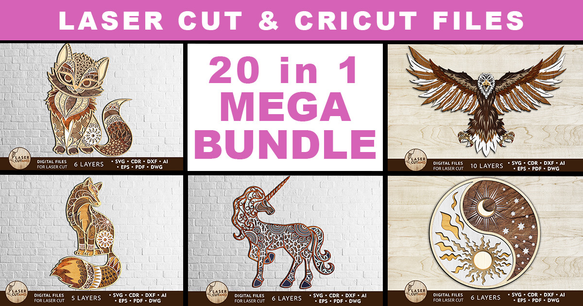 Huge Multi-Layer Cut Files Bundle Bundle · Creative Fabrica