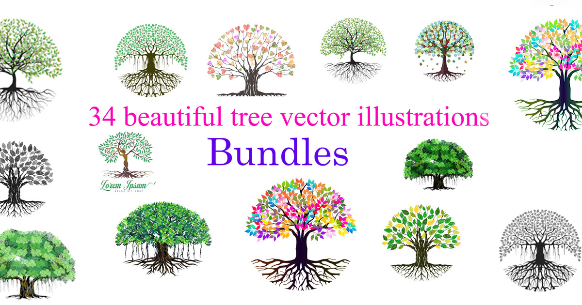 Trees Bundle Bundle · Creative Fabrica