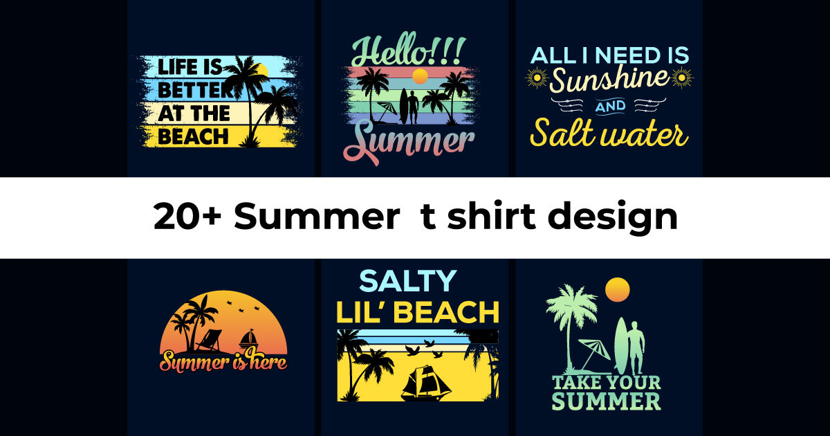 Summer T-shirt Design Bundle Bundle · Creative Fabrica