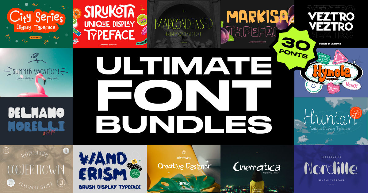 The Ultimate Font Bundle Bundle · Creative Fabrica