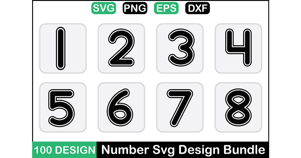 Numbers SVG Design Bundle Bundle · Creative Fabrica