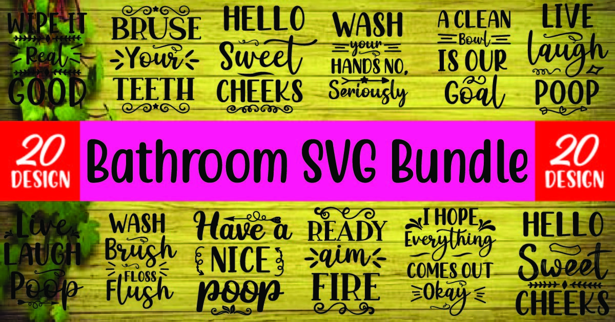 Bathroom SVG Bundle Vol 1 Bundle · Creative Fabrica