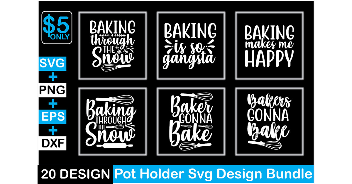 Pot Holder SVG Design Bundle Bundle · Creative Fabrica