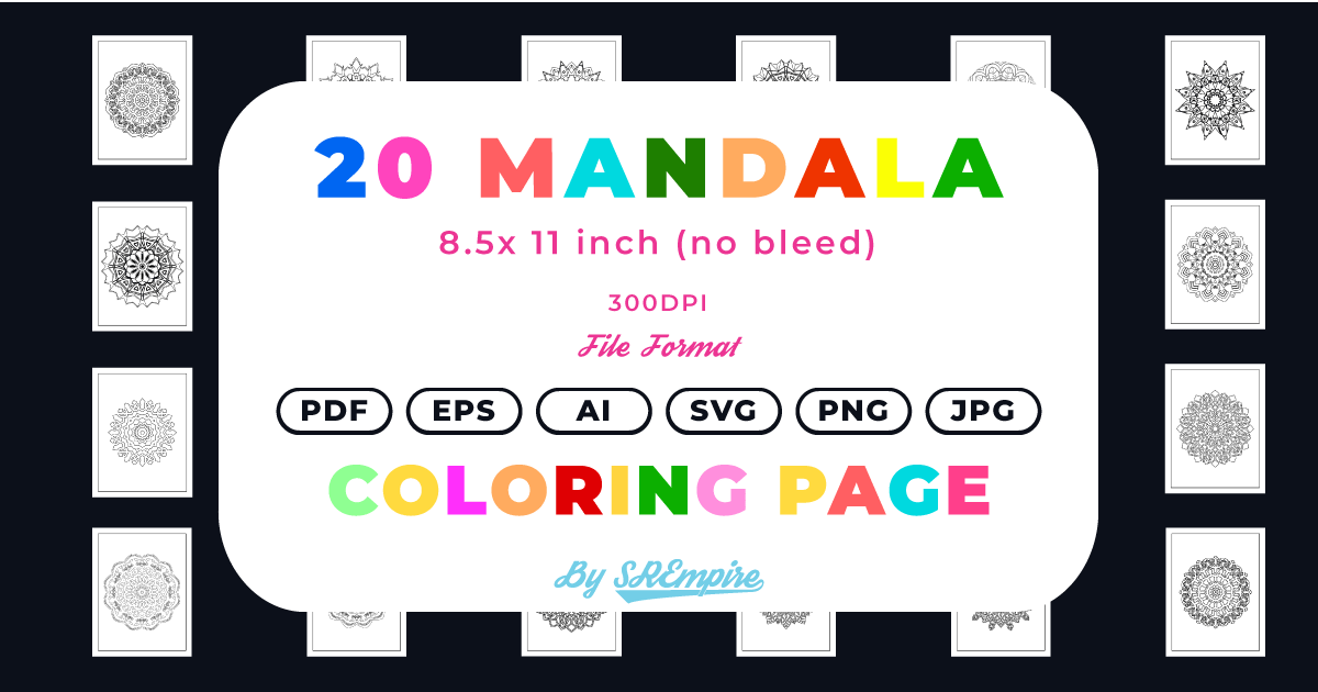 Mandala Coloring Pages & Books Bundle Bundle · Creative Fabrica