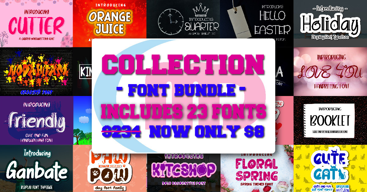 Collection Font Bundle Bundle · Creative Fabrica