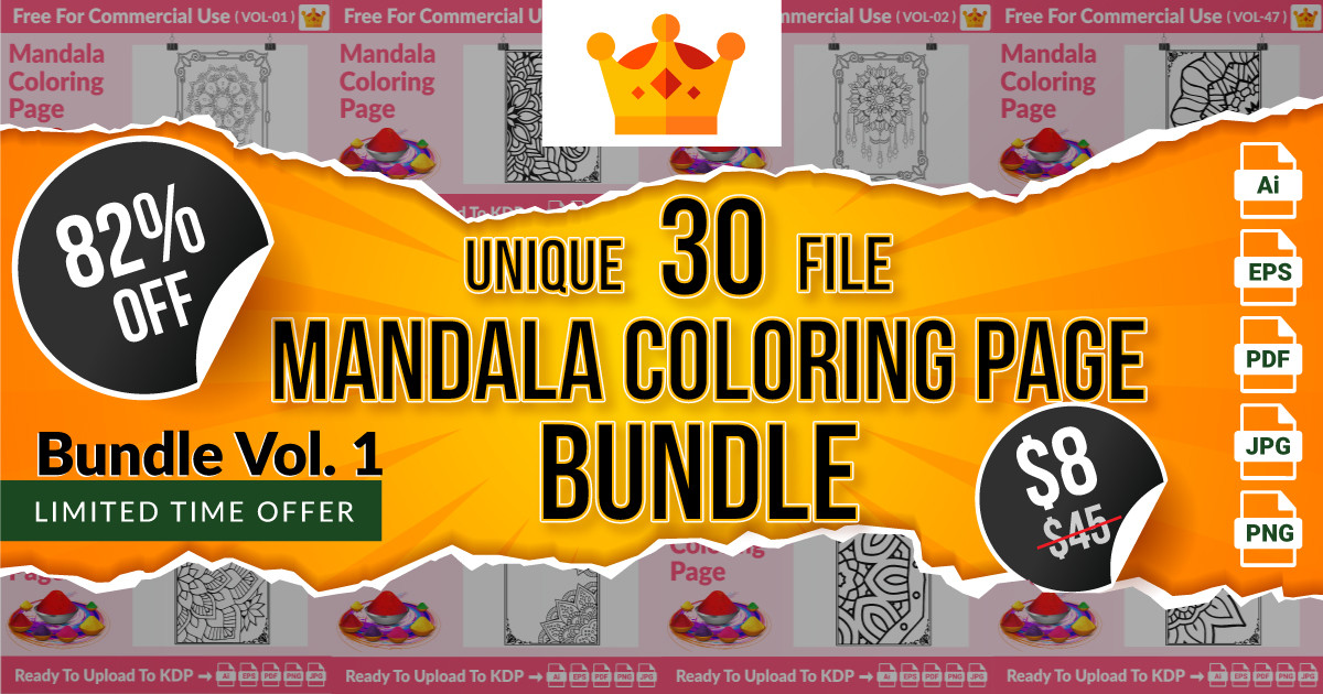 Mandala Coloring Pages Bundle Vol. 01 Bundle · Creative Fabrica