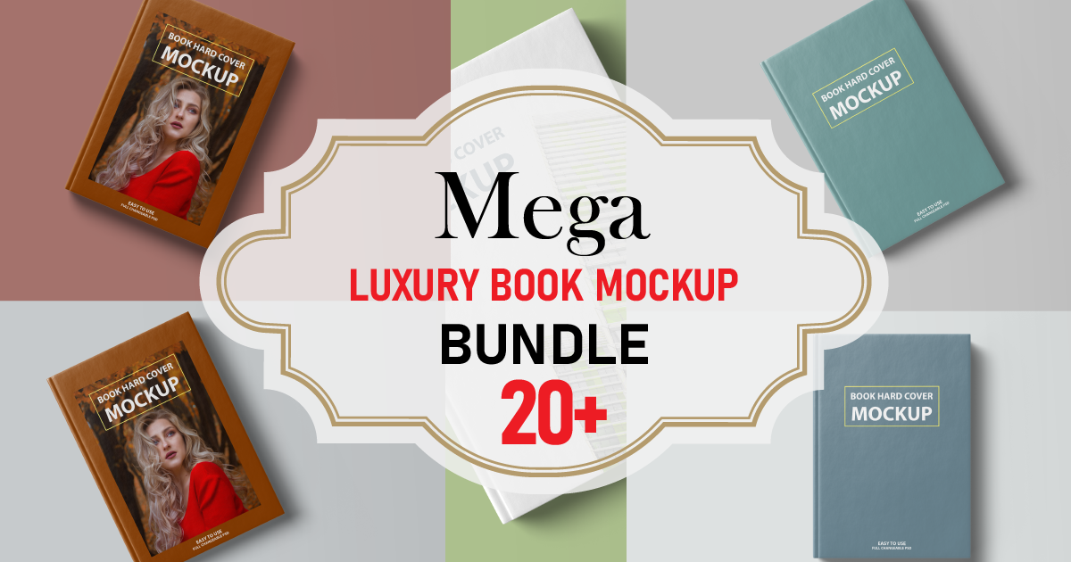 Mega Book Mockup Bundle Bundle · Creative Fabrica