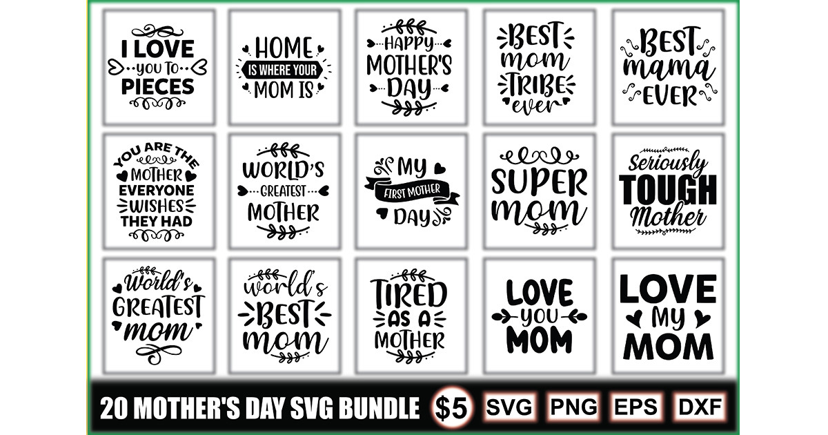 Mother's Day SVG Bundle Bundle · Creative Fabrica