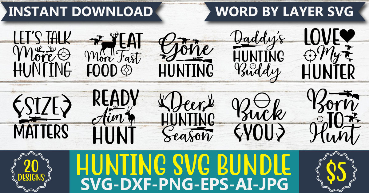 Hunting SVG Bundle Bundle · Creative Fabrica
