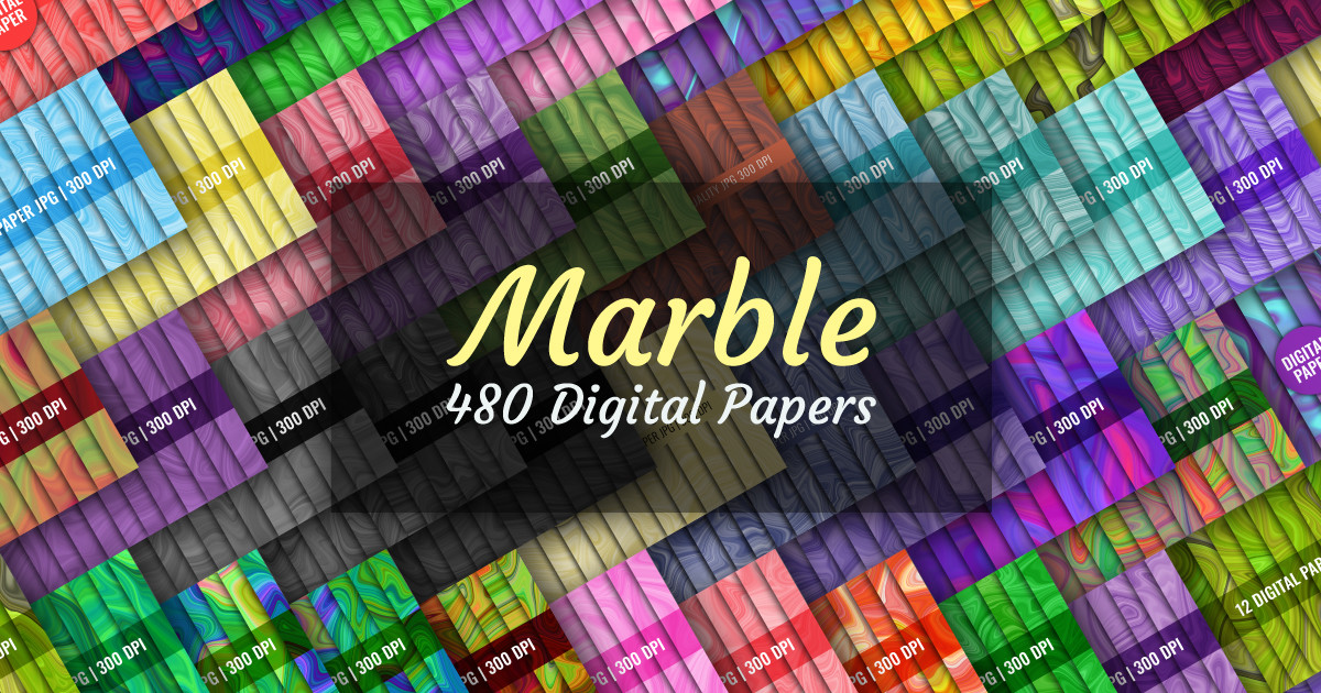 40 Digital Paper Marble Bundle Bundle · Creative Fabrica