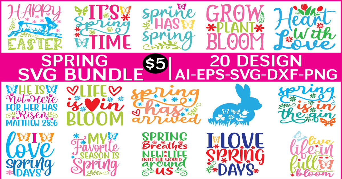 Spring SVG Bundle Vol 6 Bundle · Creative Fabrica