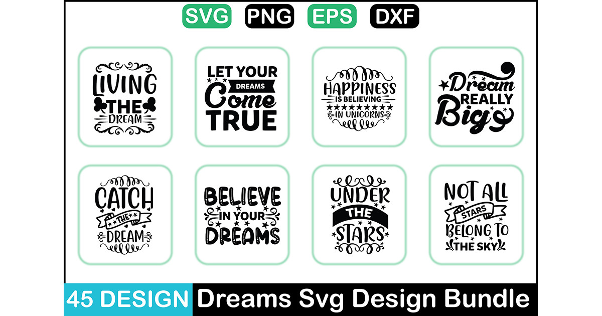 Dreams SVG Design Bundle Bundle · Creative Fabrica