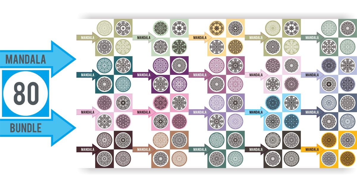 Color Mandala Bundle #60 Bundle · Creative Fabrica