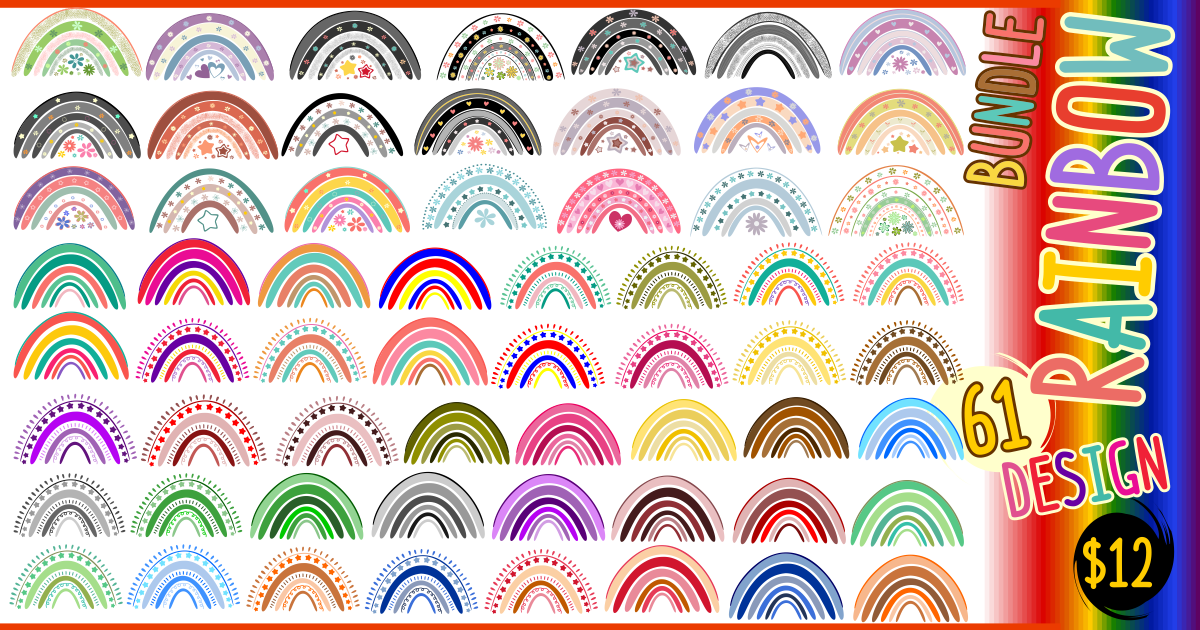 Rainbow Bundle Bundle · Creative Fabrica