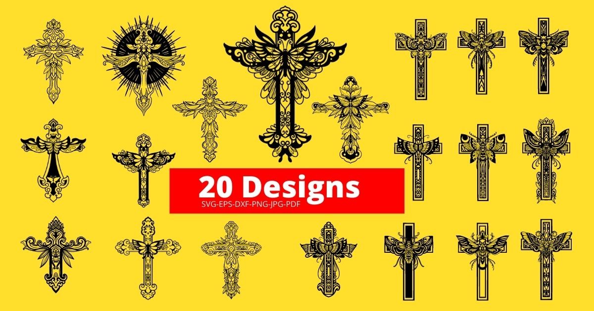 Fancy Christian Cross SVG Bundle Bundle · Creative Fabrica