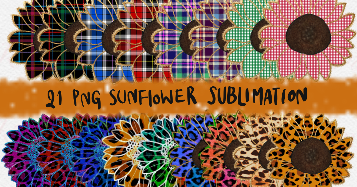 Leopard Buffalo Plaid Sunflower Bundle Bundle · Creative Fabrica
