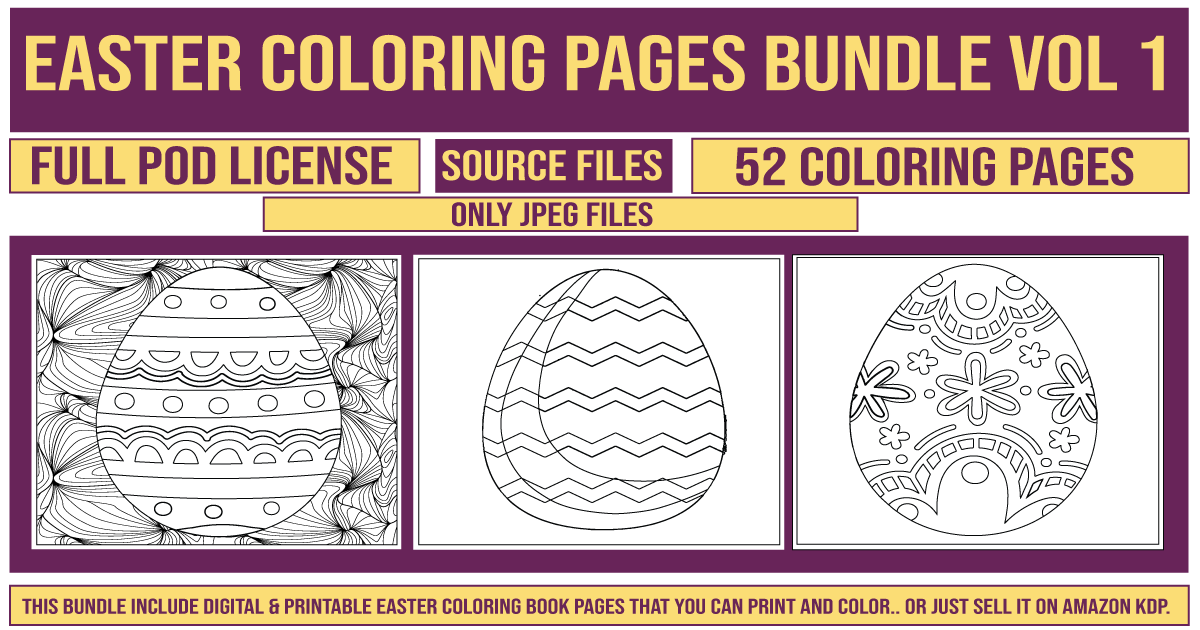 Easter Coloring Pages Bundle Vol. 1 Bundle · Creative Fabrica
