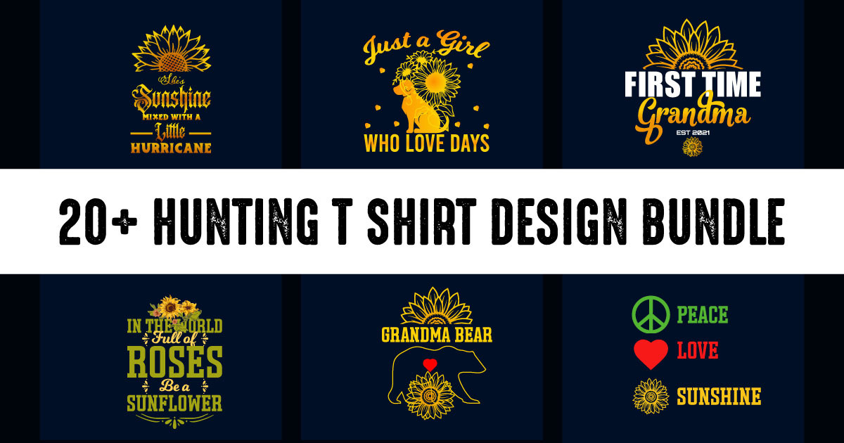 20+ Sunflower T-shirt Design Bundle Bundle · Creative Fabrica