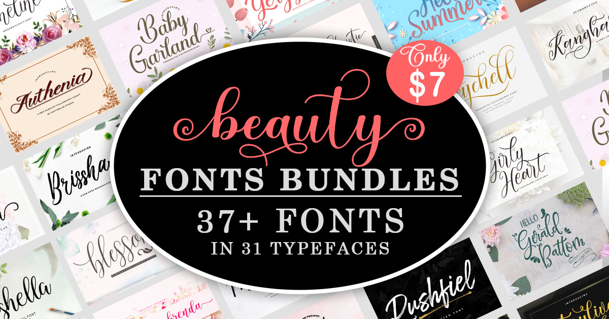 Beauty Font Bundle Bundle · Creative Fabrica