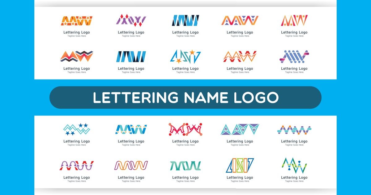 Lettering Name Logo Bundle #07 Bundle · Creative Fabrica