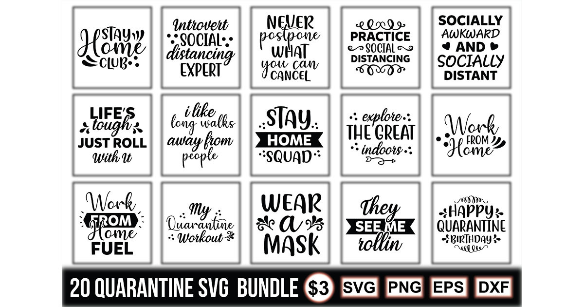Quarantine SVG Bundle Bundle · Creative Fabrica