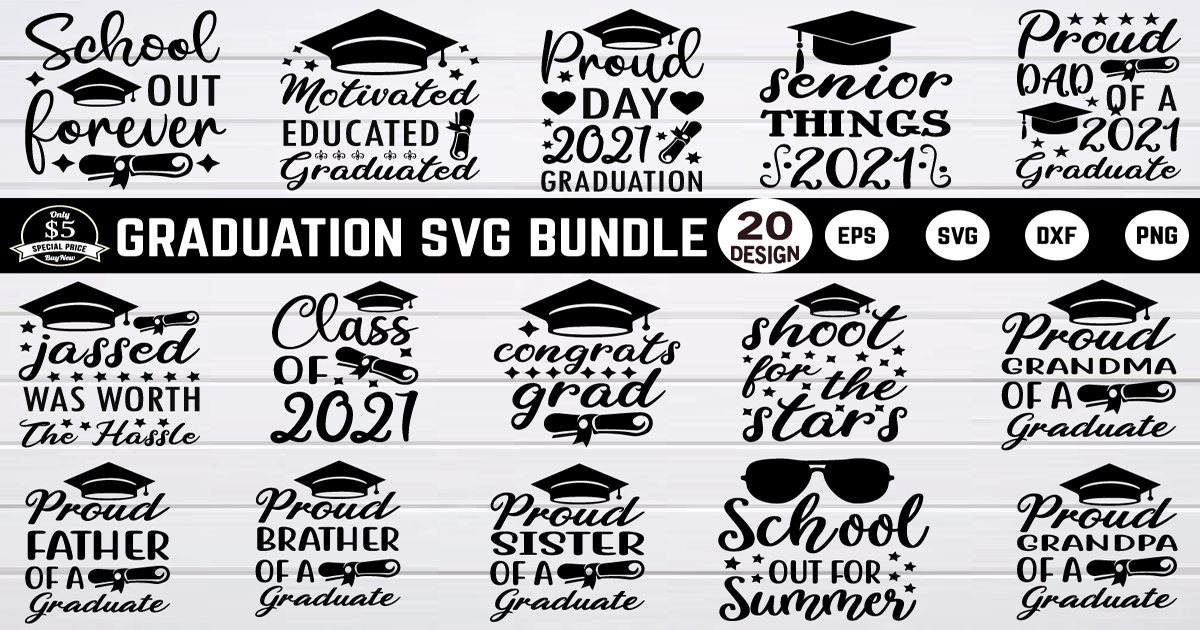 Graduation SVG Bundle Vol 1 Bundle · Creative Fabrica
