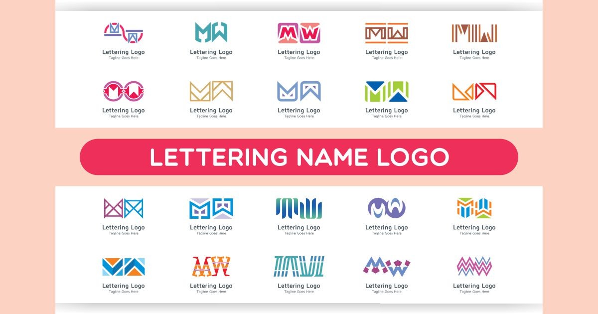 Lettering Name Logo Bundle #31 Bundle · Creative Fabrica
