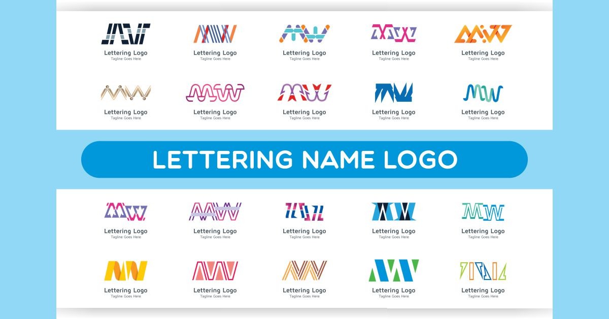 Lettering Name Logo Bundle #29 Bundle · Creative Fabrica