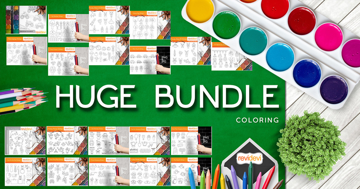 Coloring Pages for Kids Huge Bundle Bundle · Creative Fabrica