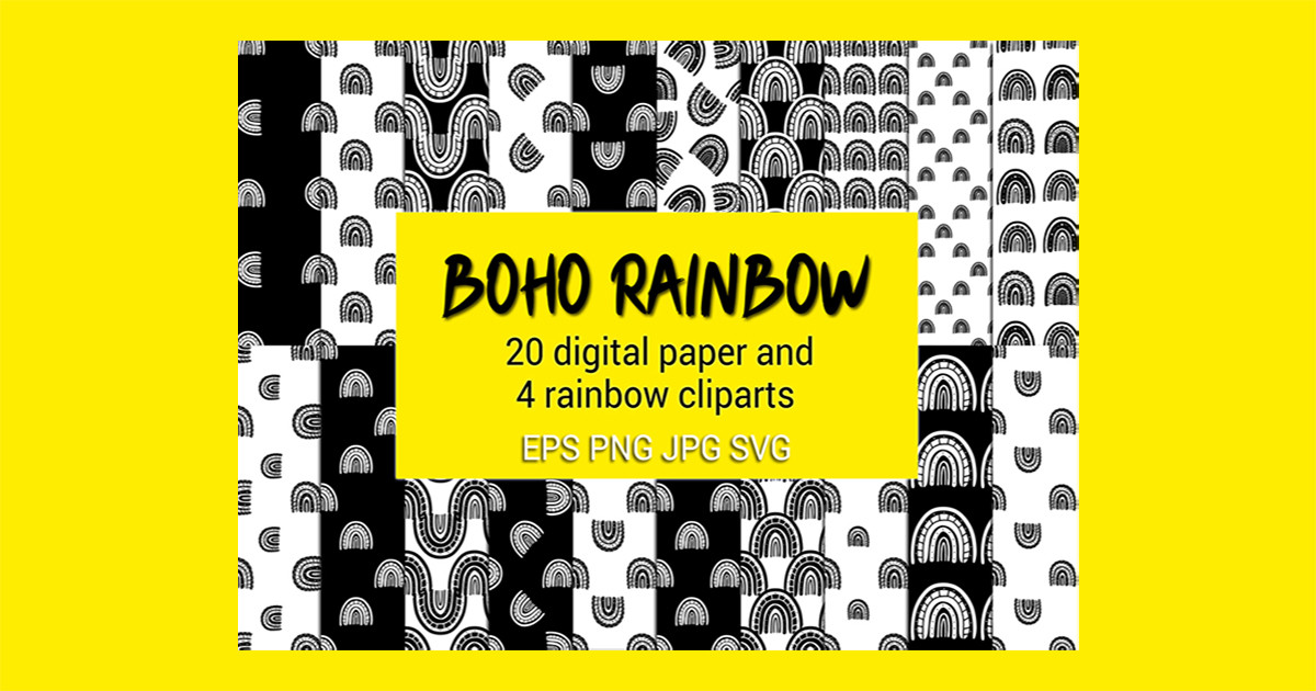 Rainbow Patterns Bundle Bundle · Creative Fabrica