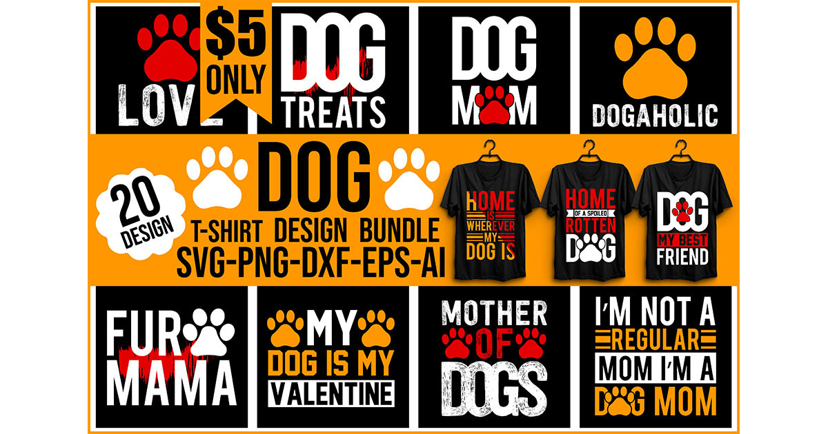 Dog T-Shirt Design Bundle Bundle · Creative Fabrica